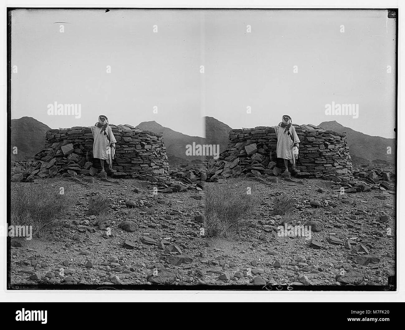 This image captures the view of Nawamis, ancient structures near Sinai ...