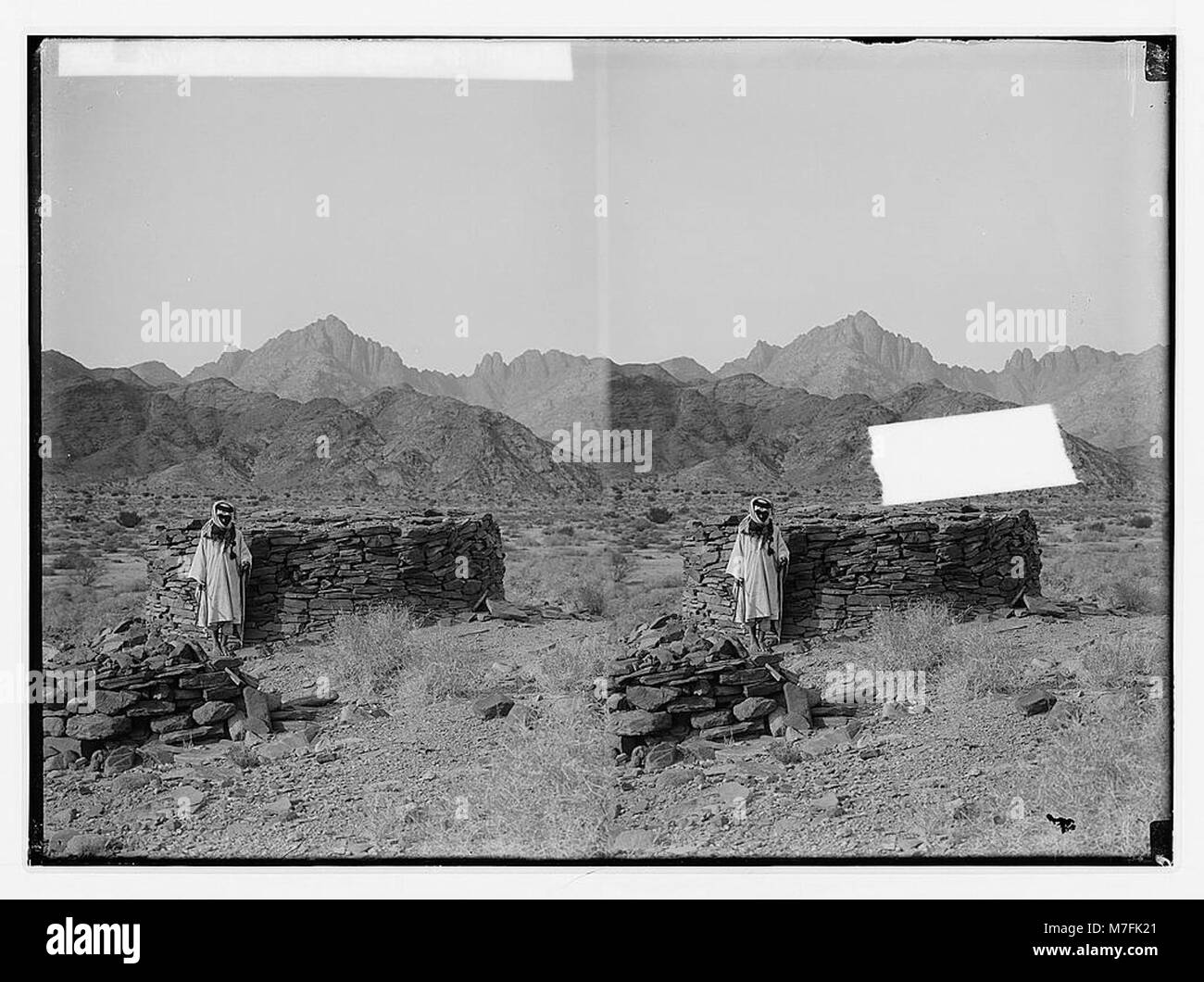 This image captures a journey through the desert towards Mount Sinai ...