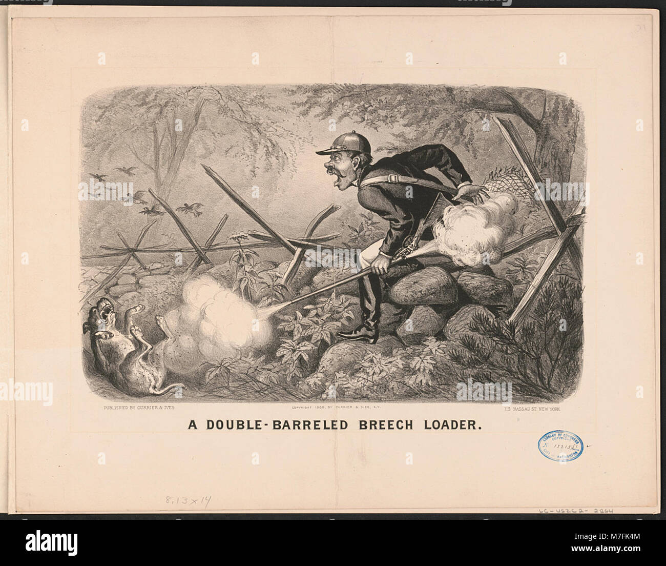 A double-barreled breech loader, a significant development in firearms ...