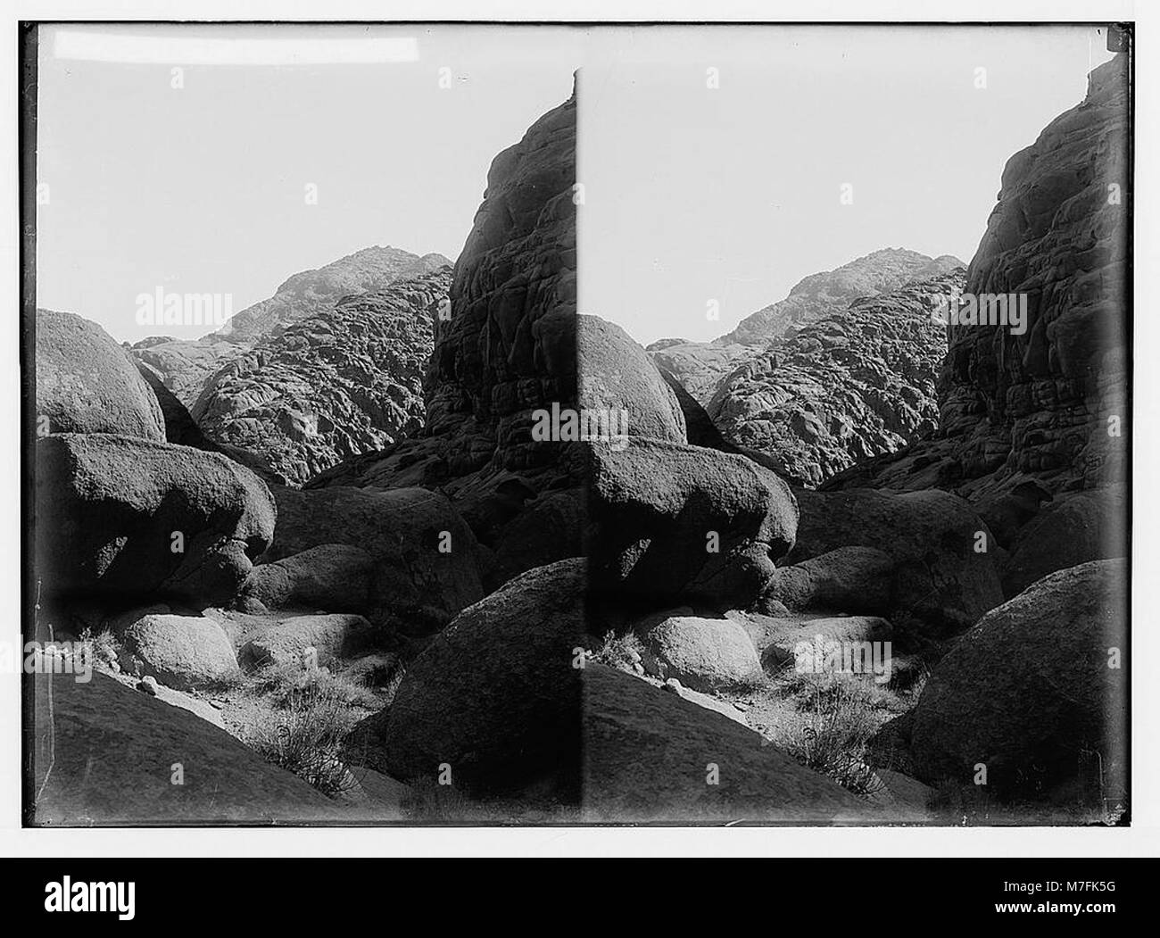 Panoramic photograph taken from Ras Safsaf, showing Jebel Mousa (Mount ...