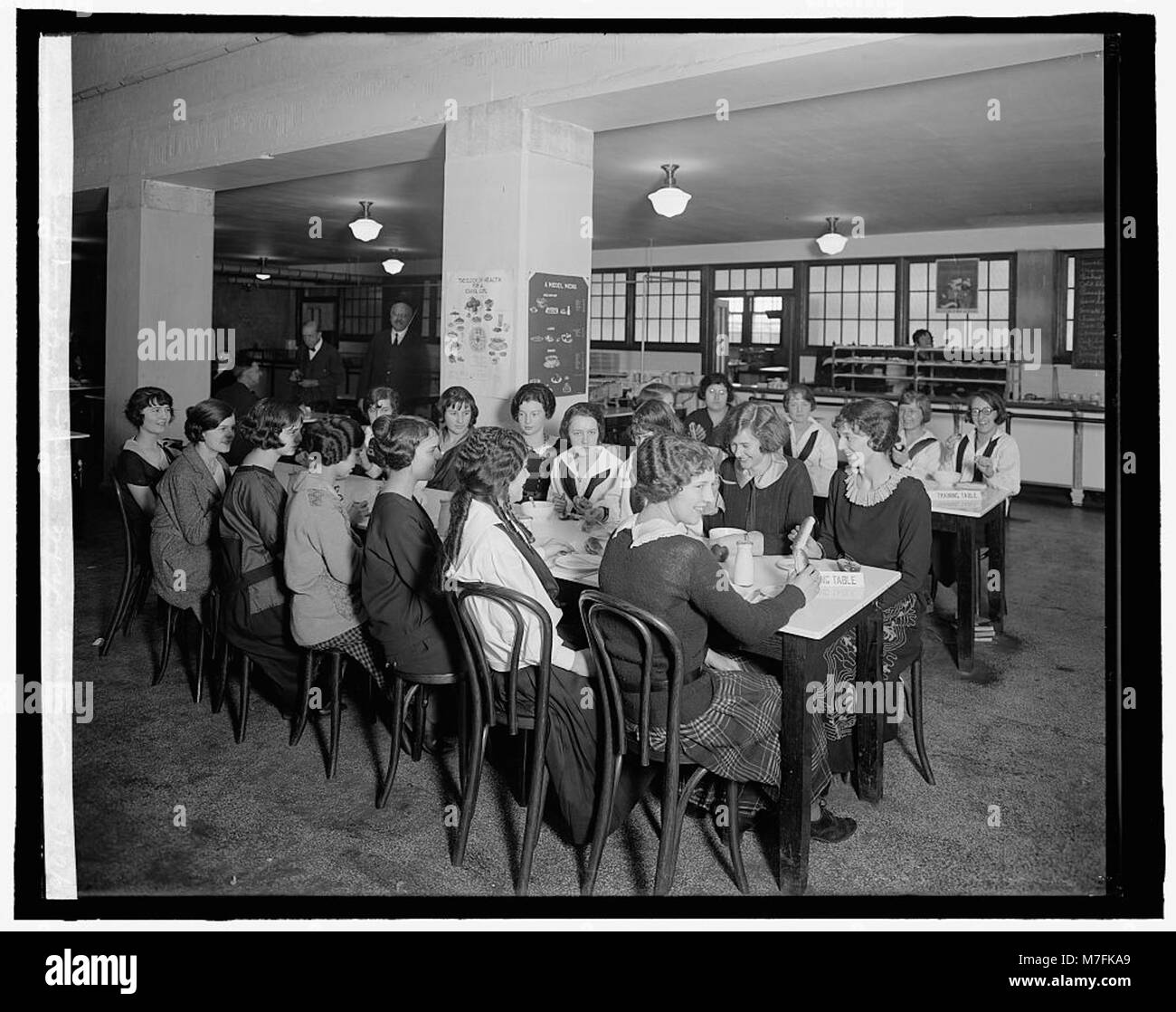 This image shows the training table at Eastern High School in ...