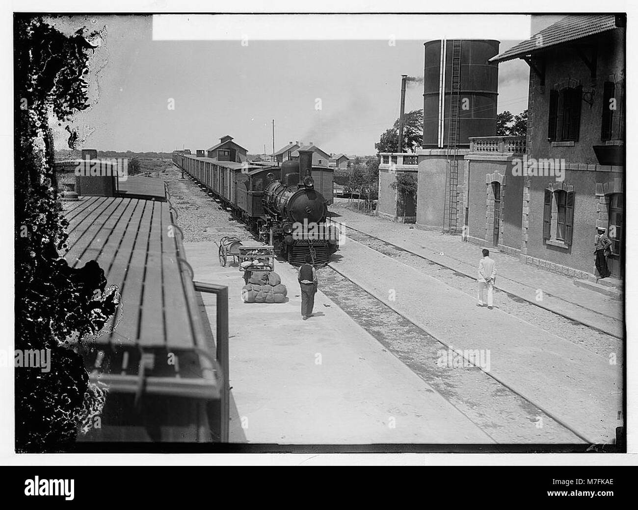 A photograph of a train from Aleppo arriving at Homs, showcasing the ...