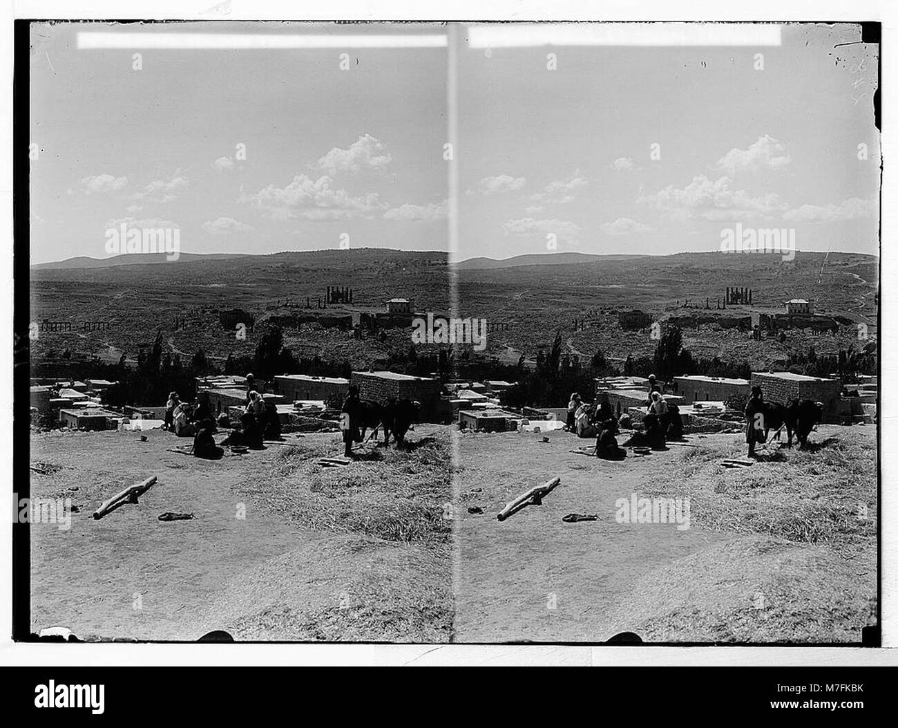 This image shows the Circassian village in Jerash, Trans-Jordan ...