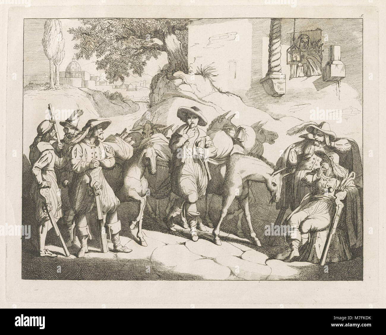 An illustration depicting the disguise and escape of an accomplice ...