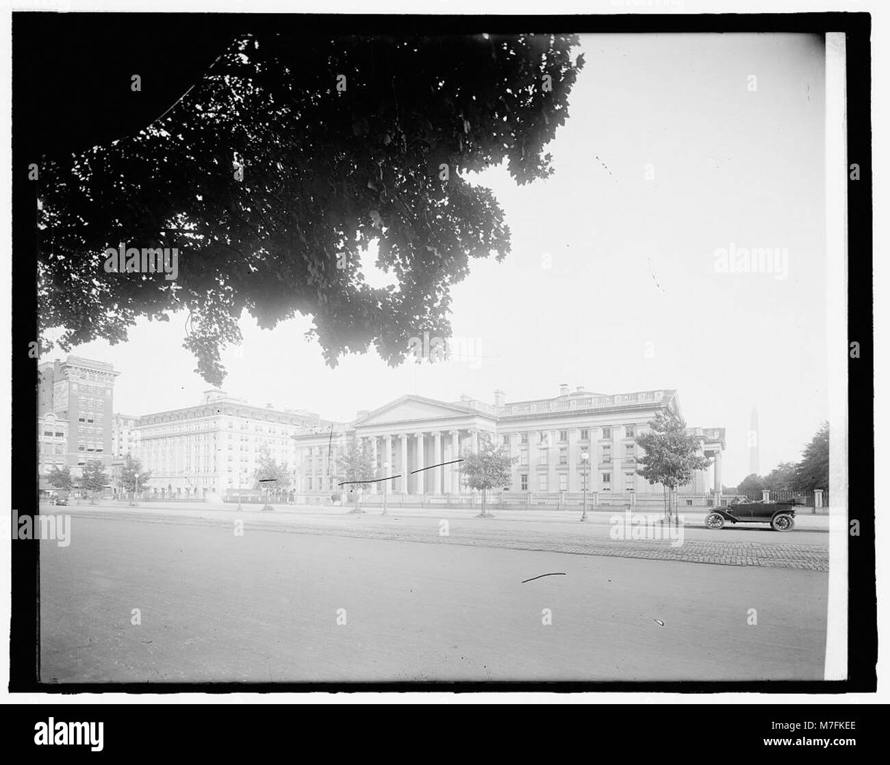 The U.S. Treasury Department building in Washington, D.C. is depicted ...