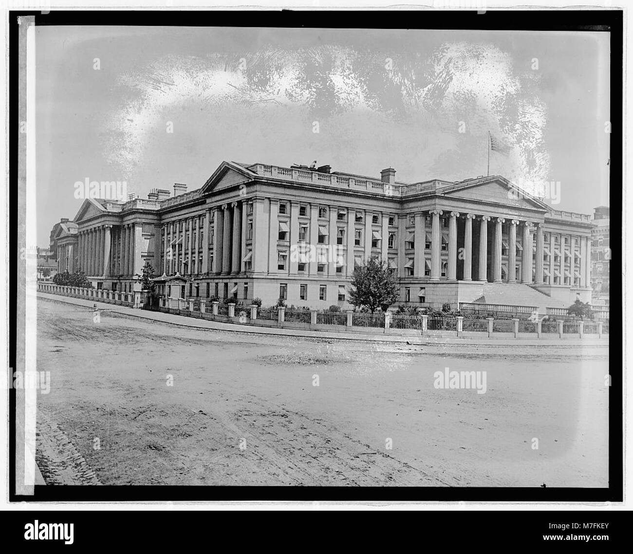 This image showcases an old point of the U.S. Treasury Department in ...