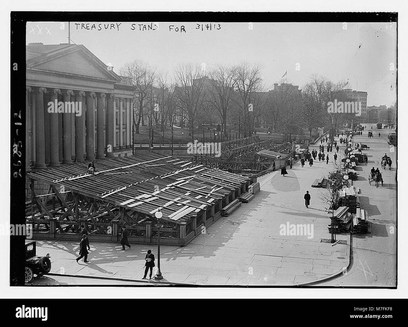 This image shows the Treasury Stand at an event in March 1913 ...