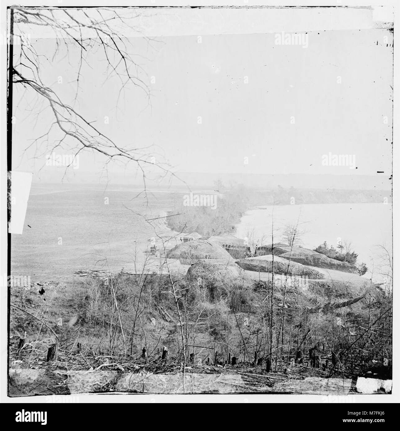 A photograph depicting Battery Abbott located at Trent’s Reach on the ...