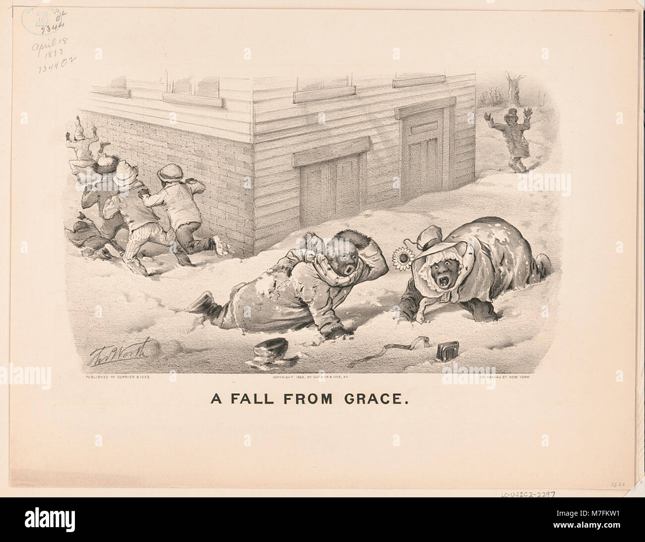 A depiction of the story 'A Fall from Grace,' likely exploring themes ...