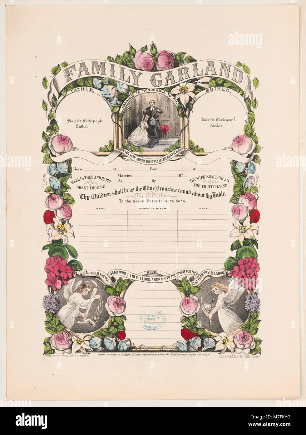 Family garland LCCN2001699058 Stock Photo - Alamy