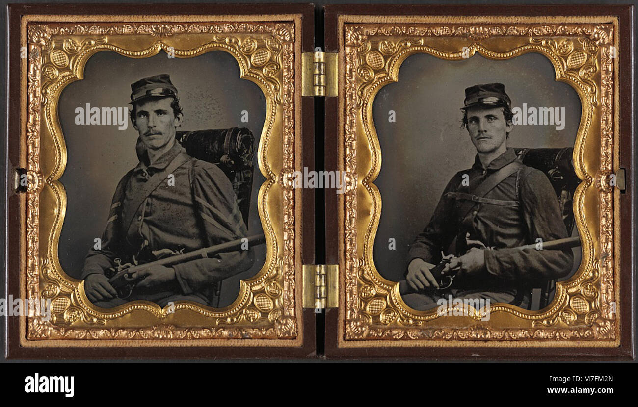 A photograph of two Union soldiers, one a corporal and the other a ...