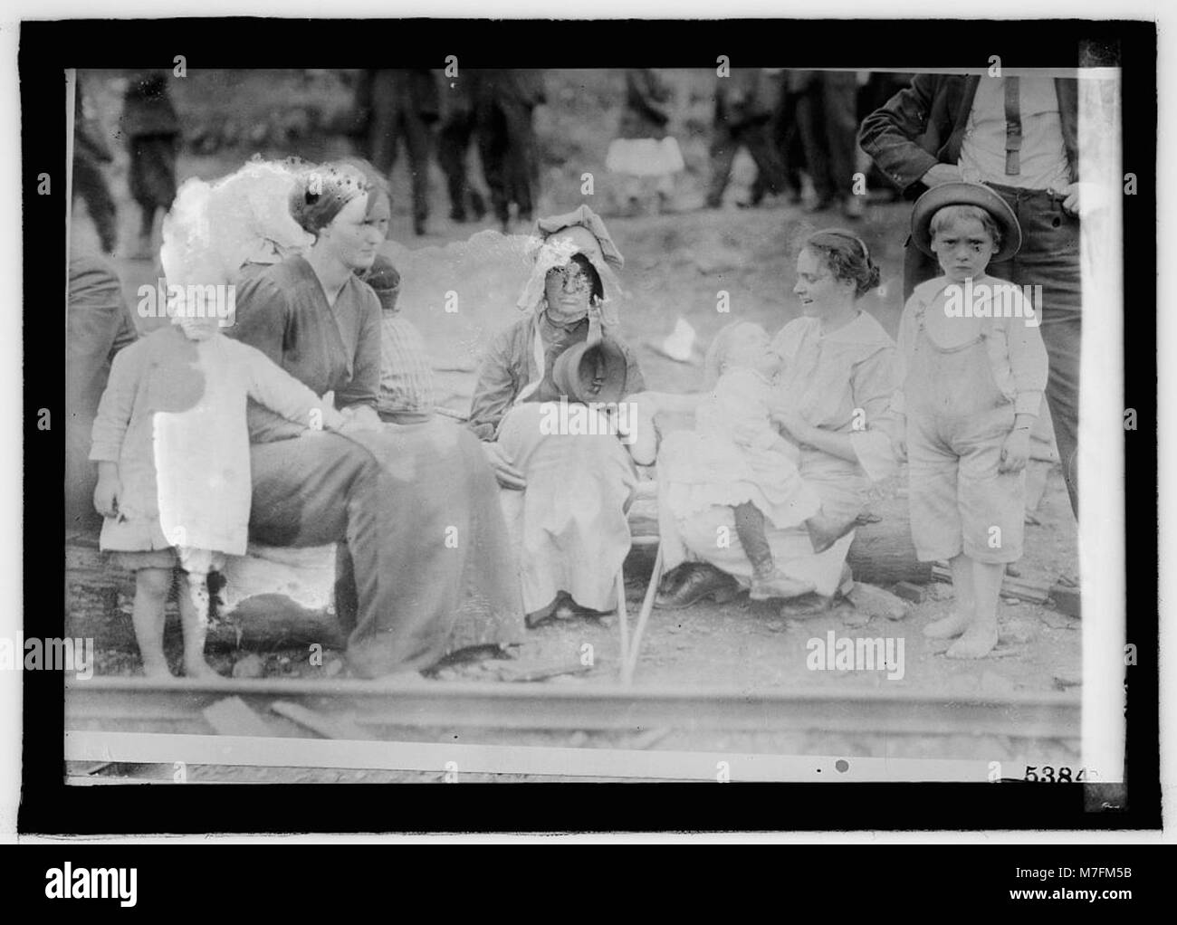 Photograph of a coal miner's family, depicting the living conditions of ...