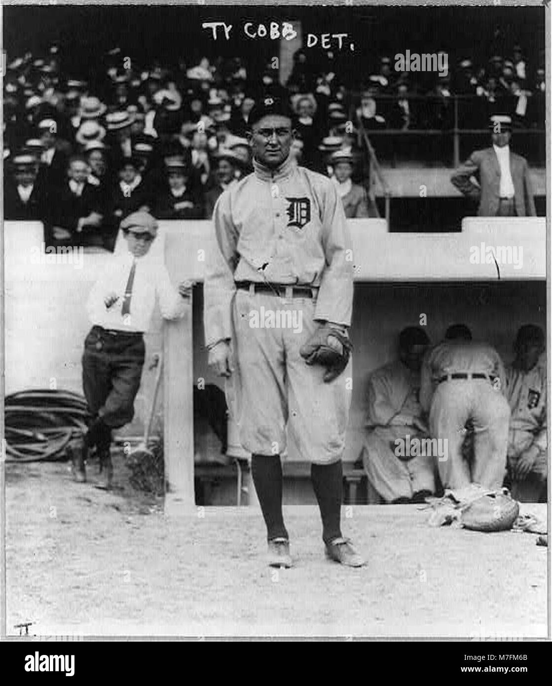 A historical photograph of Tyrus Raymond Cobb, a Hall of Fame baseball ...