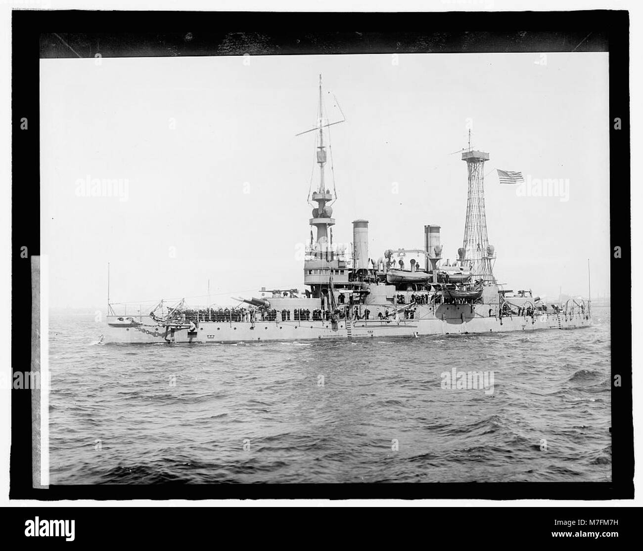 The U.S.S. Massachusetts, a historic American battleship, is shown in ...