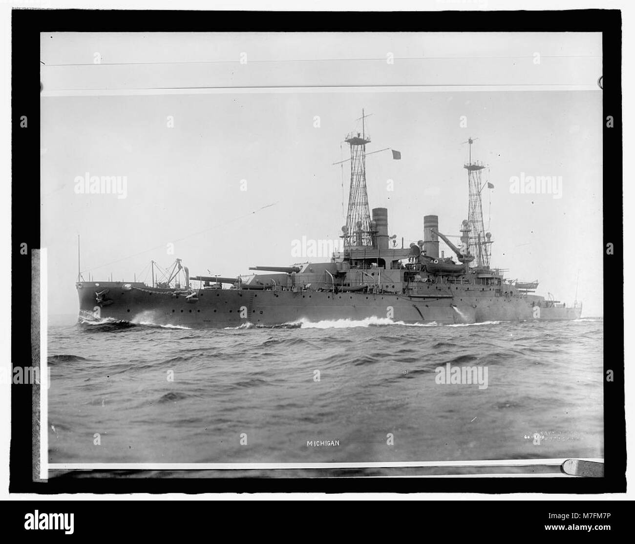 The U.S.S. Michigan, a notable ironclad warship used during the ...