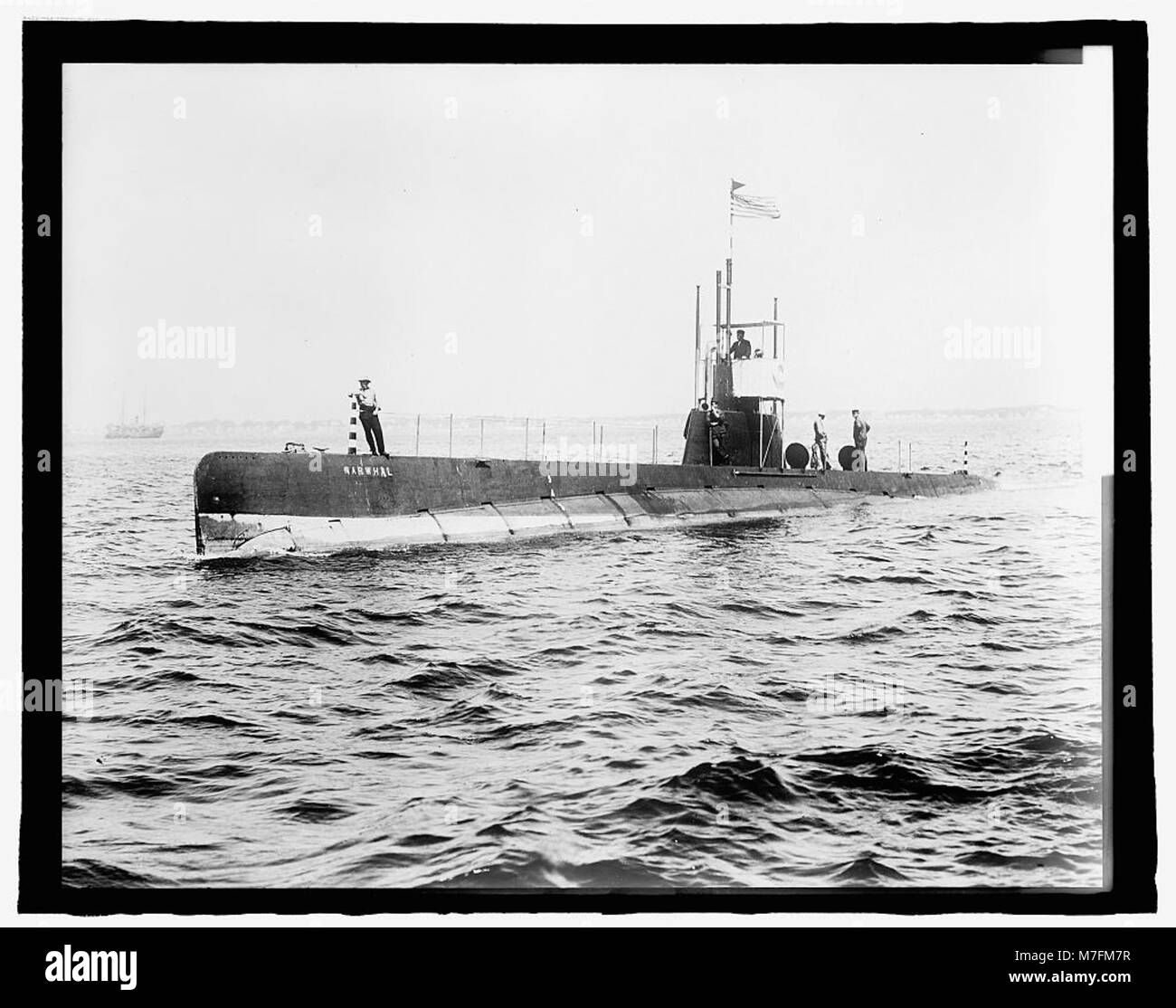 The U.S.S. Narwhal, a submarine of the United States Navy, is shown in ...