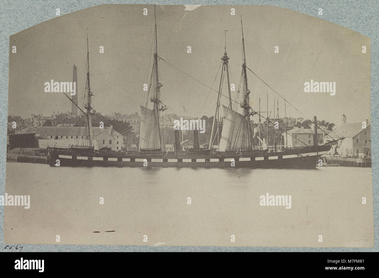 A photograph of the U.S.S. Niagara in Boston, Massachusetts, taken in ...