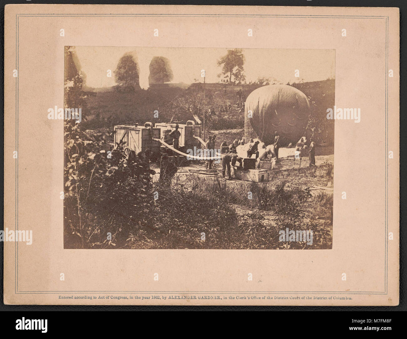 Professor Lowe inflates the Balloon Intrepid to conduct aerial ...