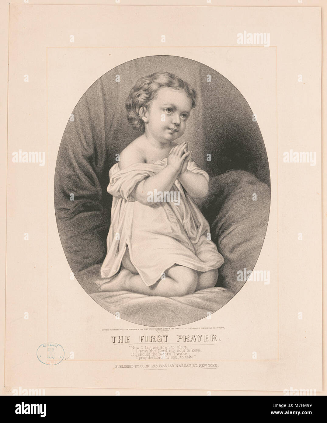 A representation of the First Prayer, likely a historical or religious ...