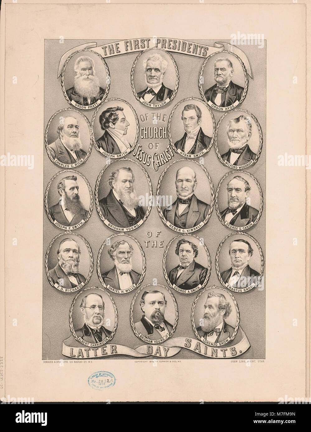 This image depicts the first presidents of the Church of Jesus Christ ...