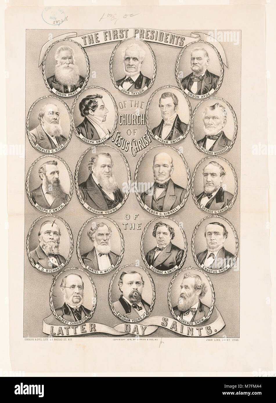 The image depicts the first presidents of the Church of Jesus Christ of ...