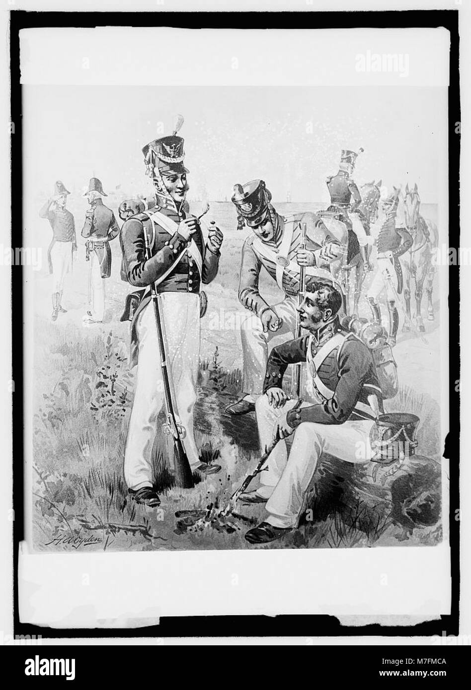 This image features U.S. Army uniforms from 1813-21, specifically for ...