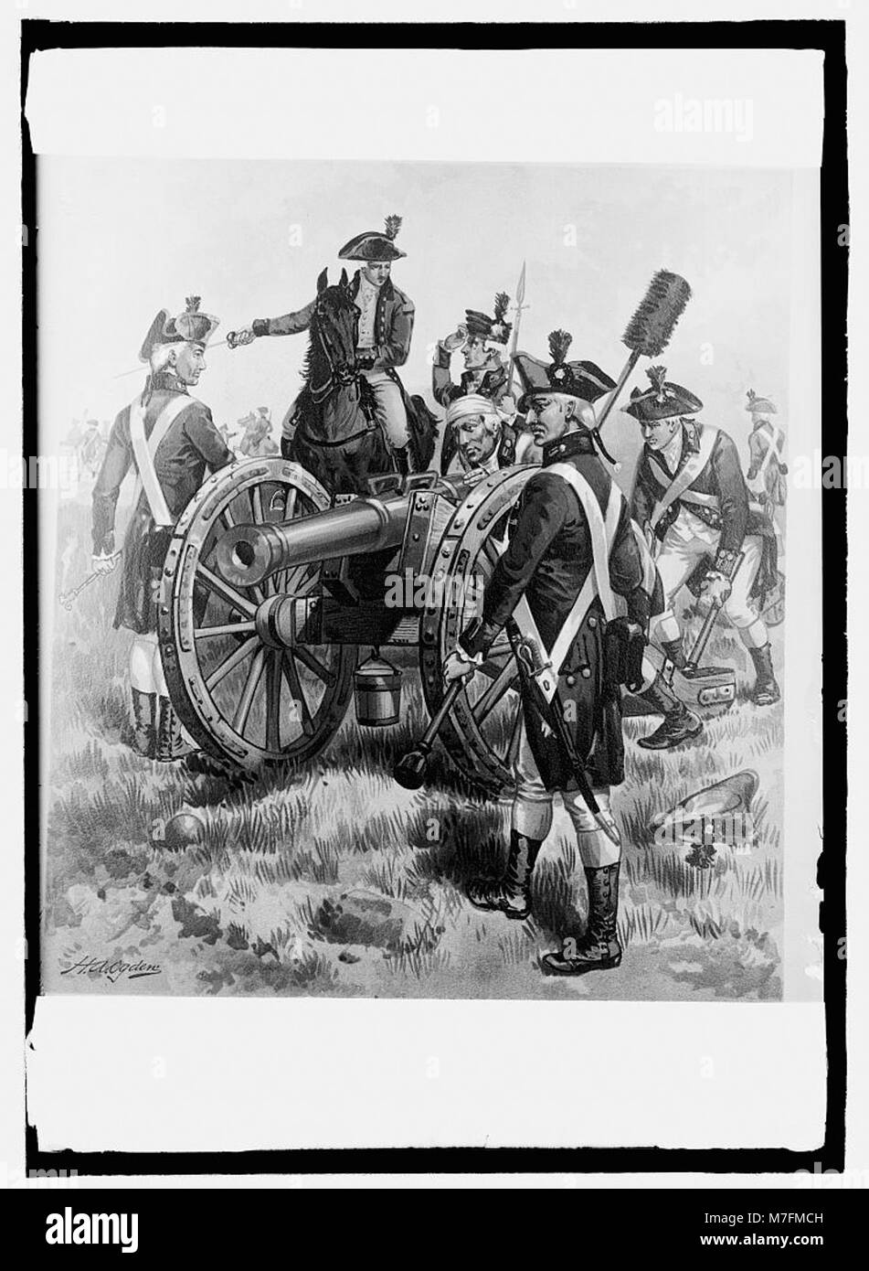 The U.S. Army artillery uniform from 1877-1883, depicting the military ...
