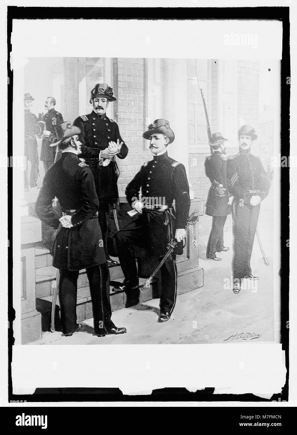 A detailed image showcasing U.S. Army uniforms from 1850-1861 ...