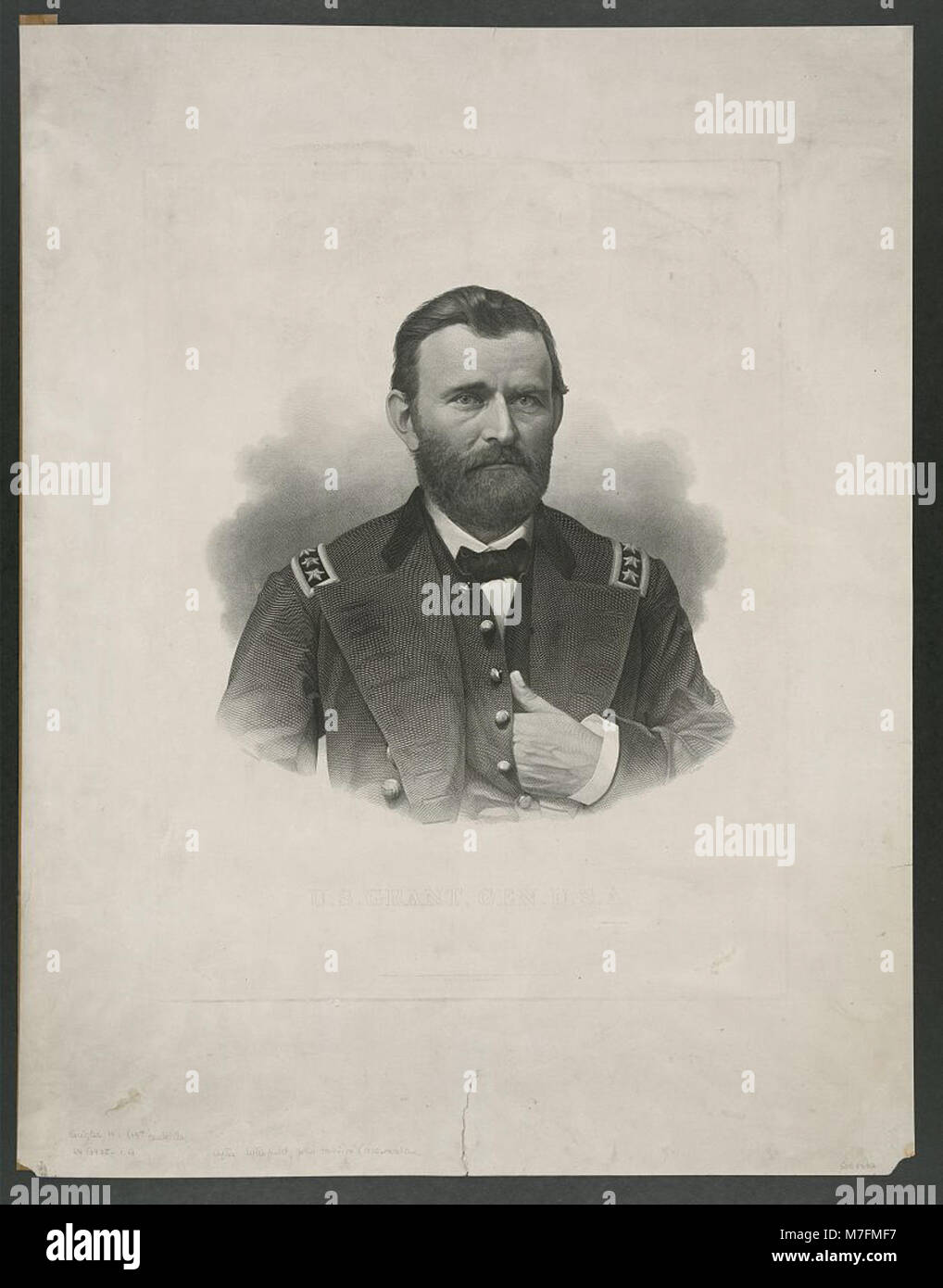 A portrait of General Ulysses S. Grant, one of the most prominent ...