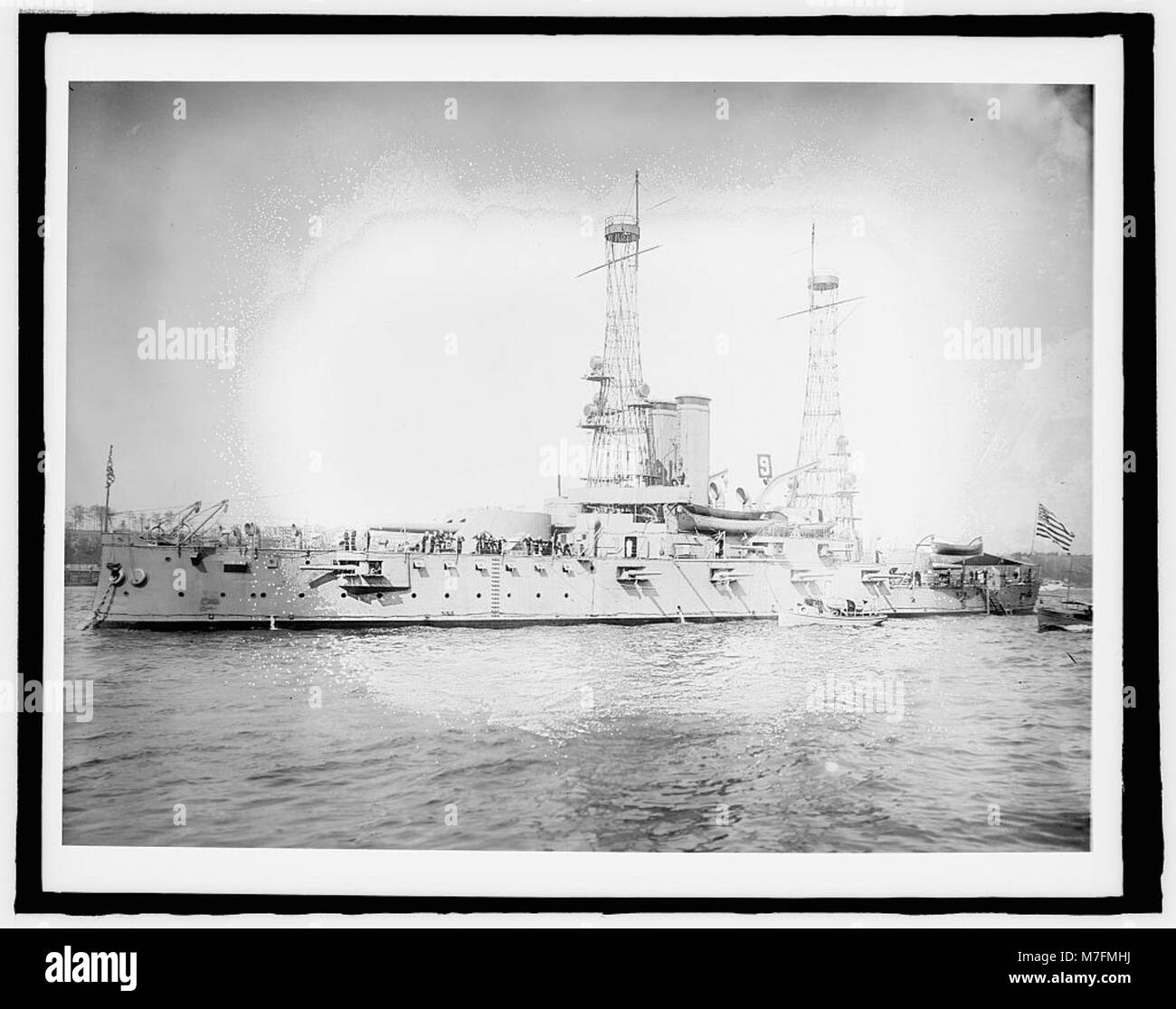 A historical image of the U.S. Ship Alabama, an iron-hull Confederate ...