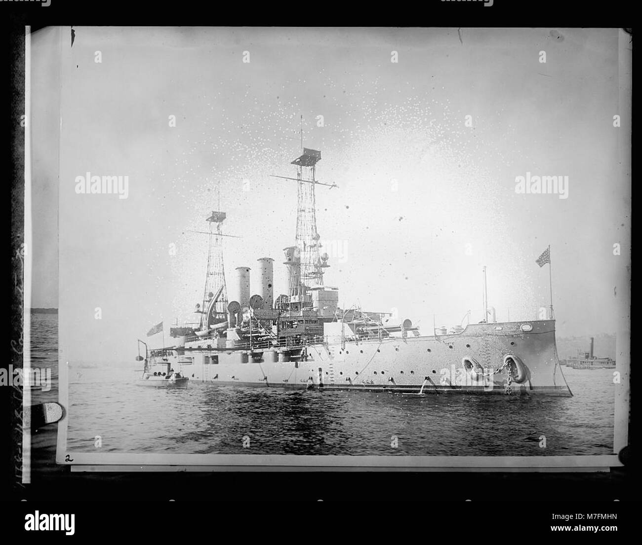 This photograph shows the U.S. Ship Connecticut, a notable vessel in ...