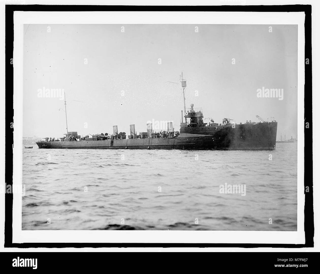 The U.S. Ship Preston, a prominent naval vessel, is depicted in this ...