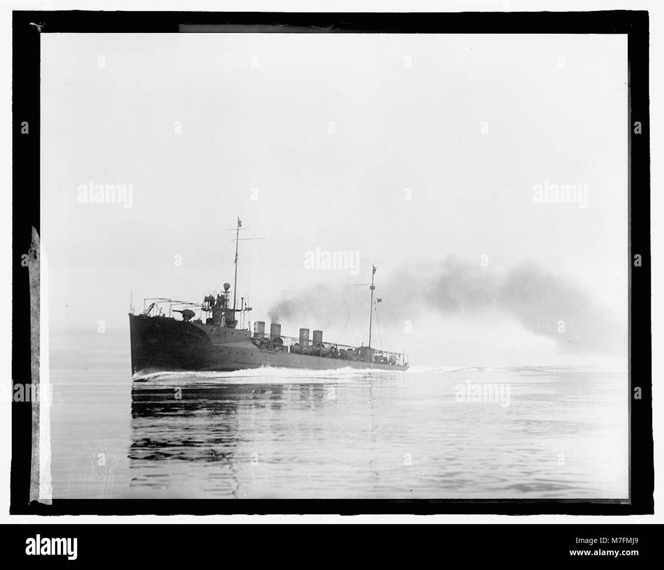The U.S. Ship Reid, a naval vessel, photographed as part of the Library ...
