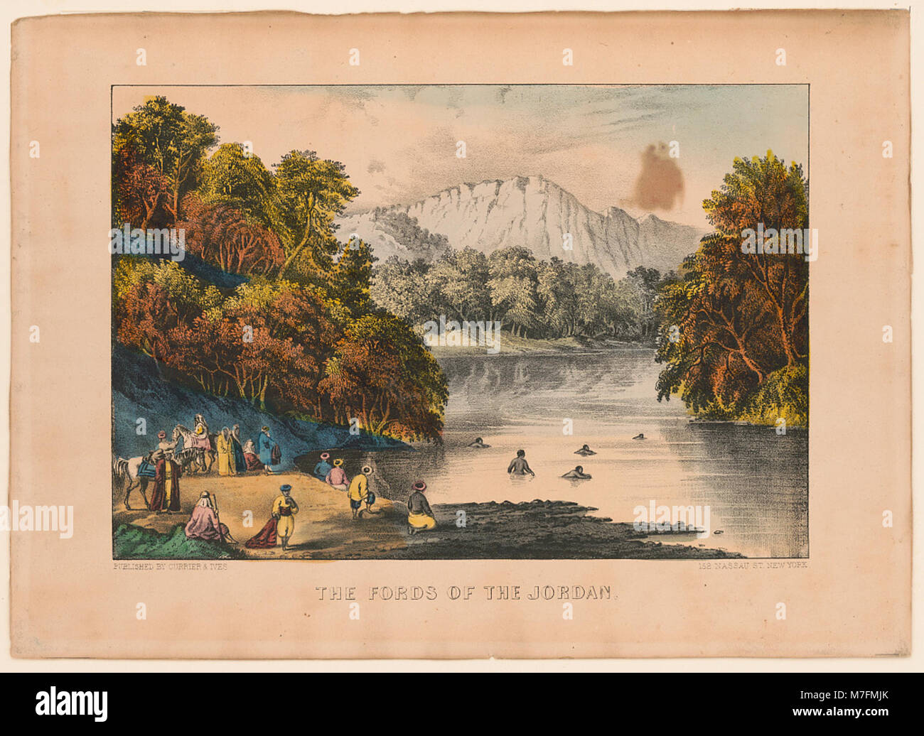 This image shows the fords of the Jordan River, an important ...