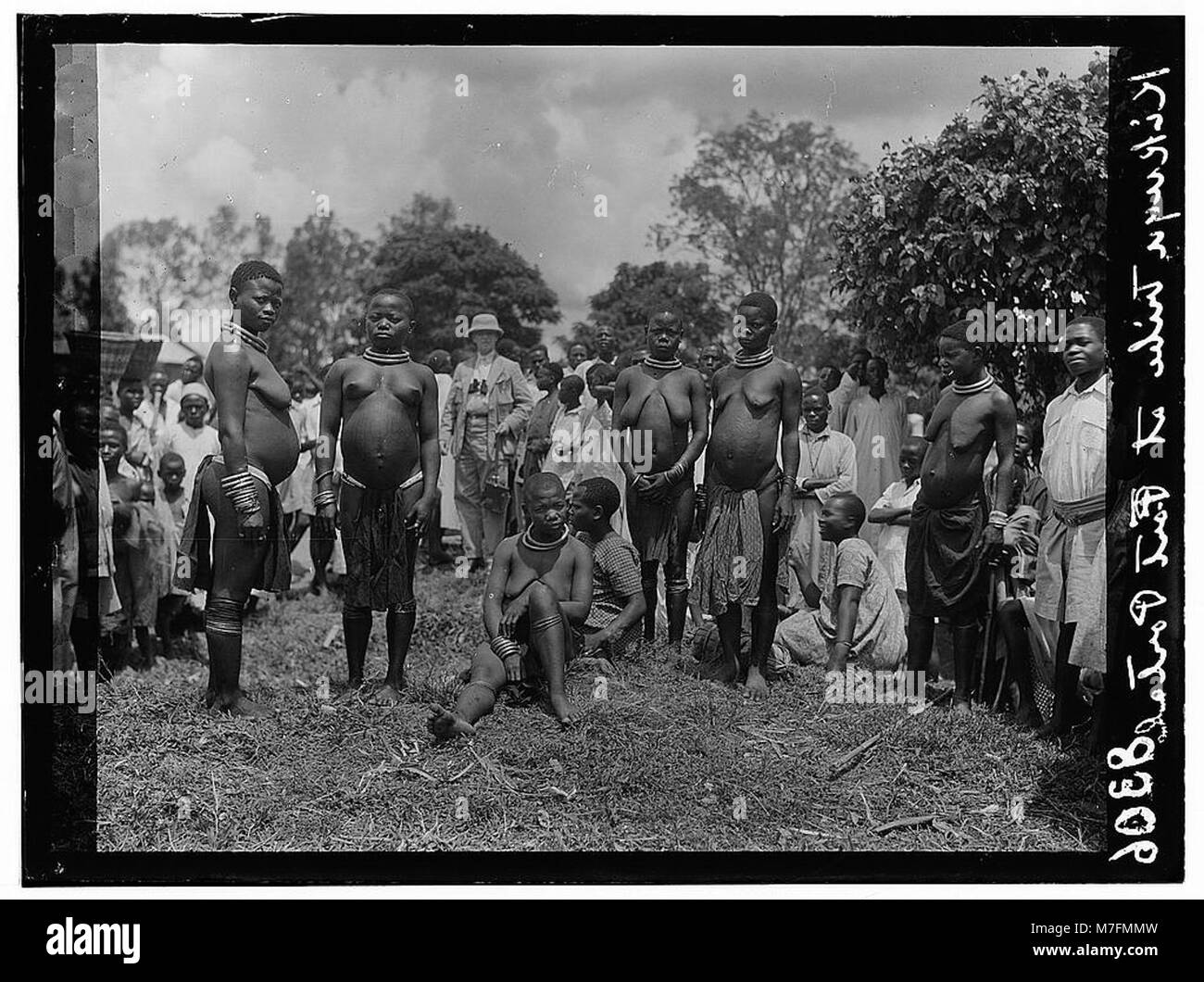 This photograph shows a scene from Uganda, capturing the native market ...
