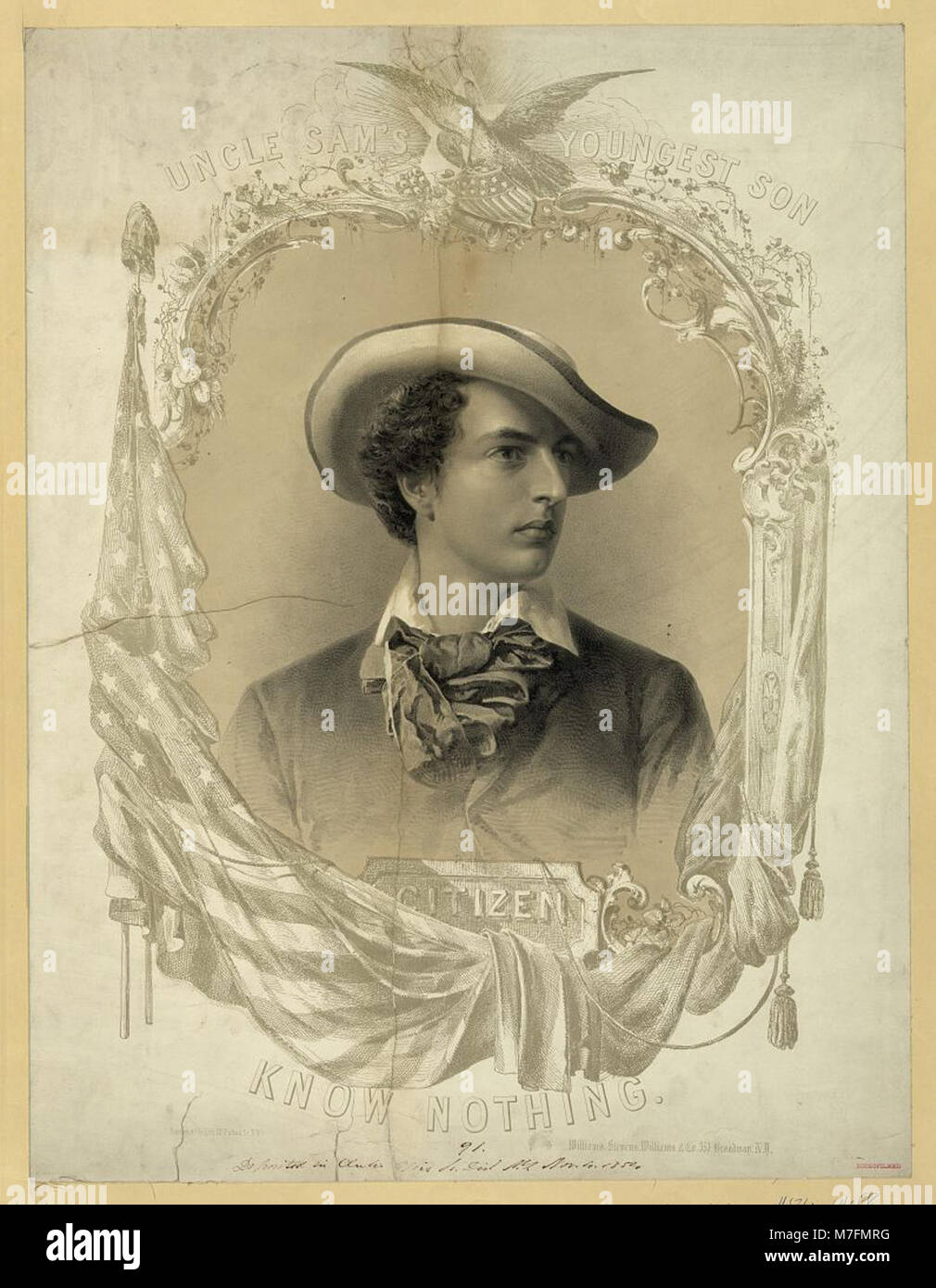 A political lithograph titled 'Uncle Sam's youngest son, Citizen Know ...