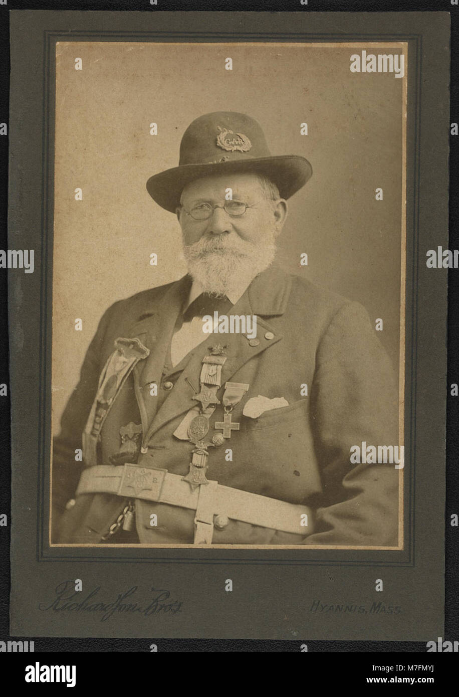 A photograph of an unidentified Civil War veteran wearing the Grand ...