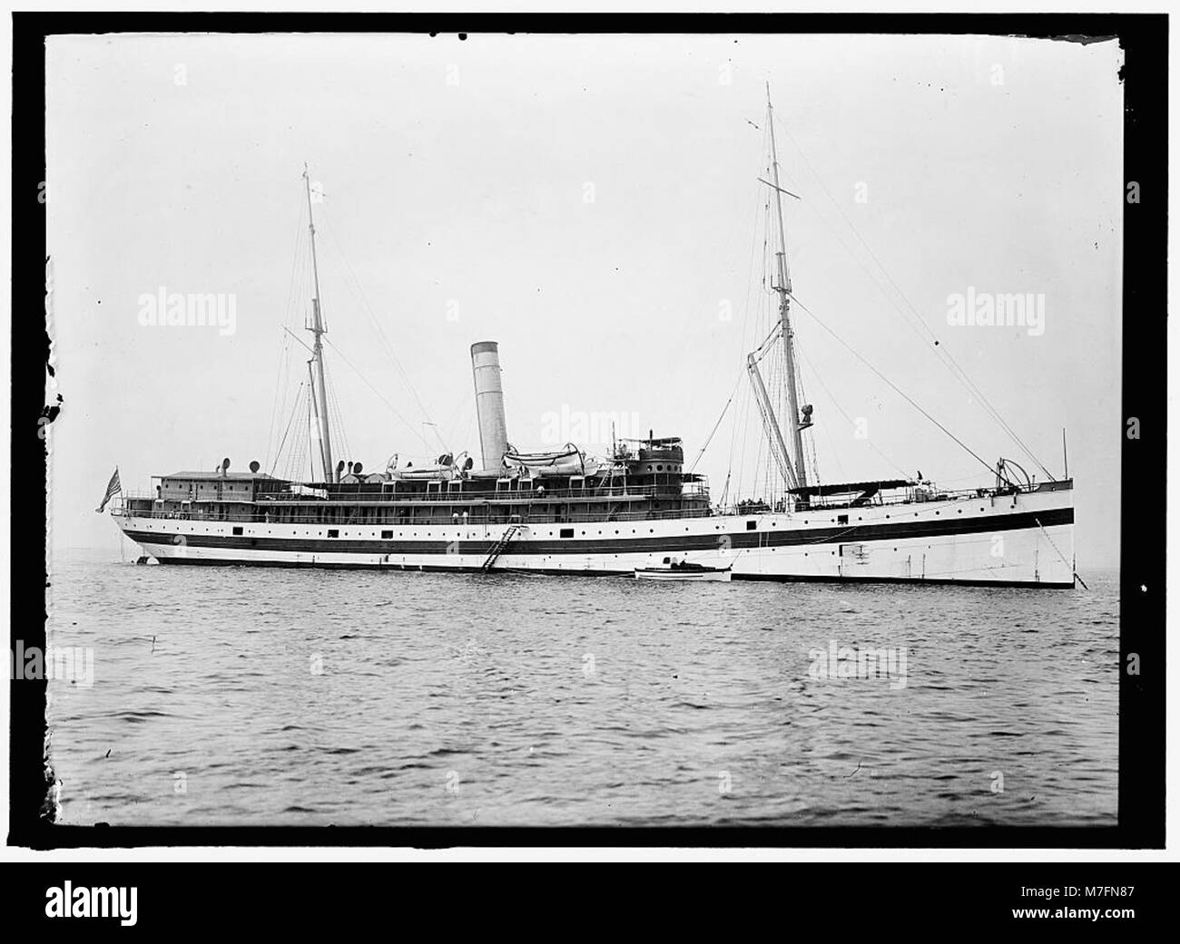 A photograph of an unidentified ship, captured in historical maritime ...