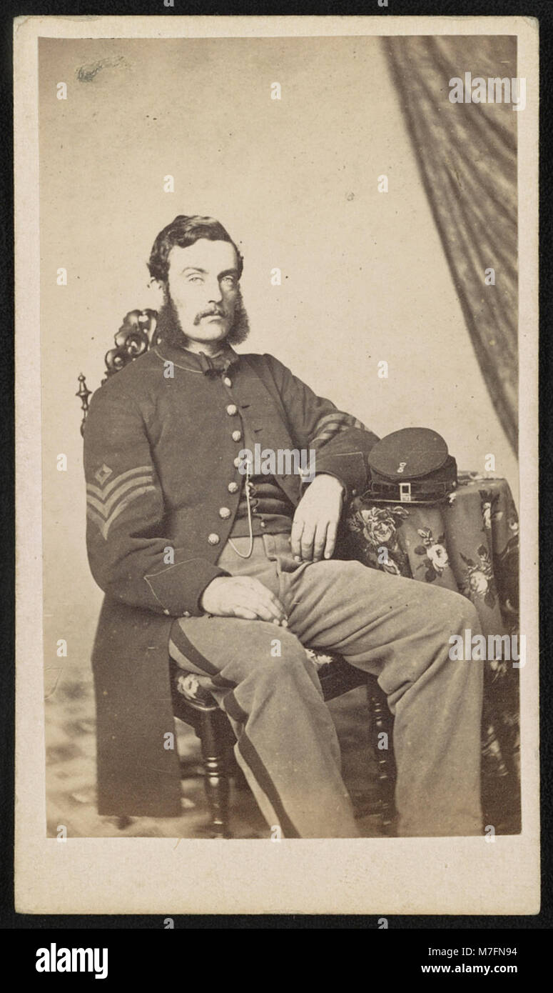 A photograph of an unidentified soldier in the sergeant's uniform of Co ...