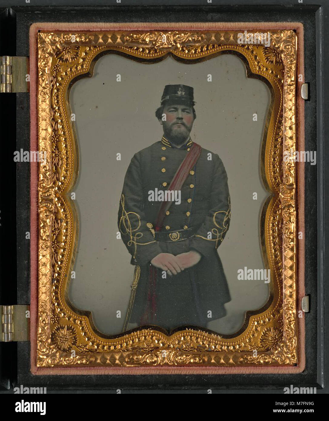 A portrait of an unidentified soldier wearing a Confederate captain’s ...