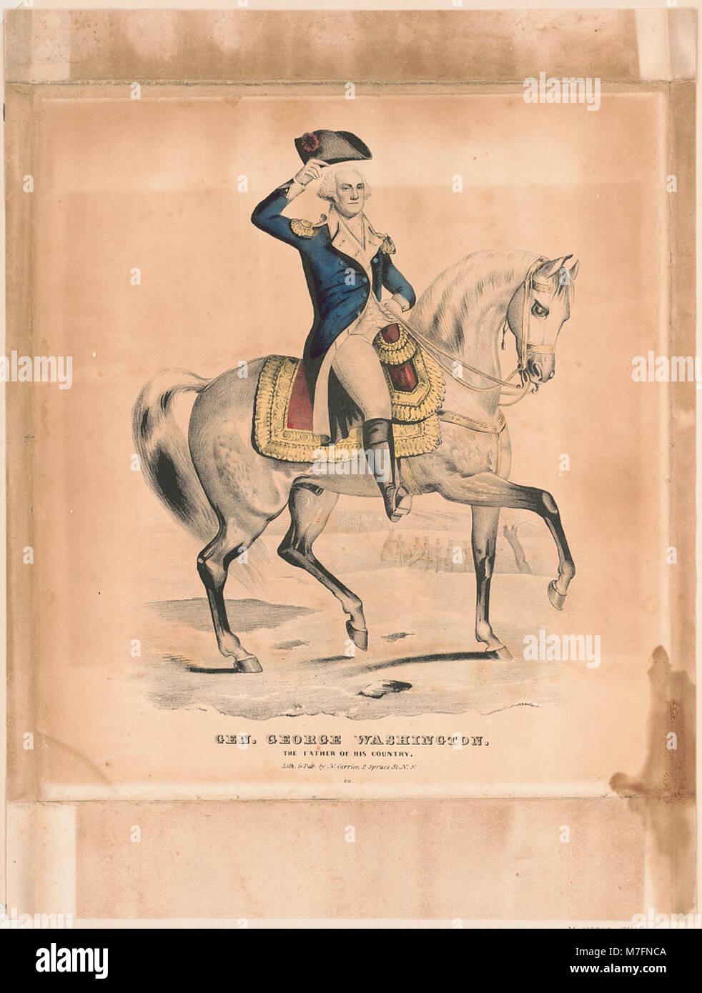 A portrait of General George Washington, often called the 'Father of ...