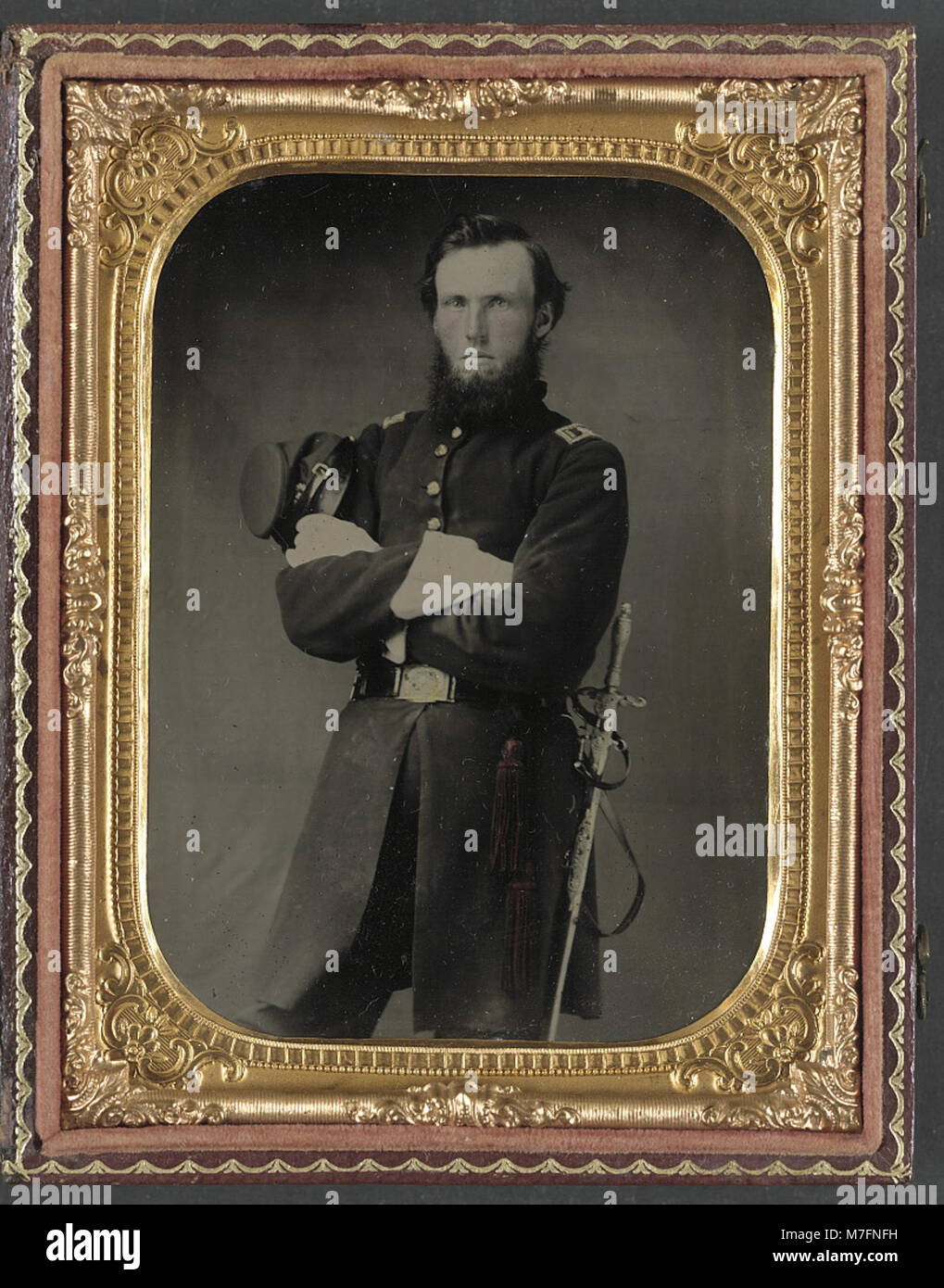An unidentified Union soldier, dressed in an assistant surgeon uniform ...