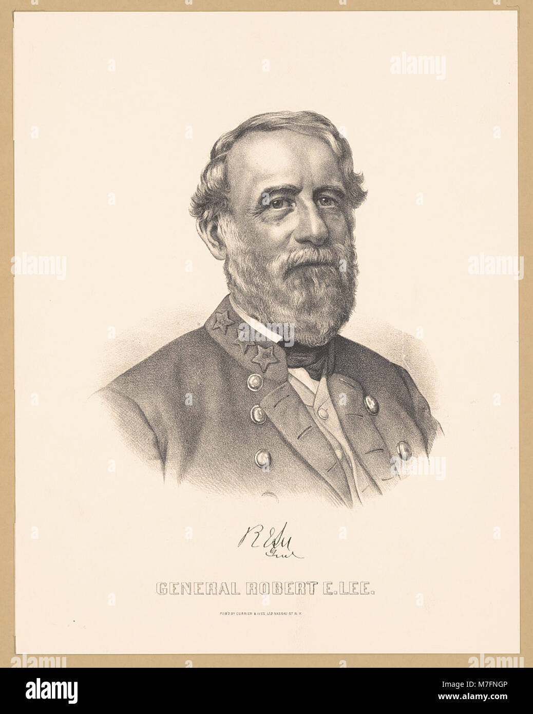 A portrait of General Robert E. Lee, a prominent Confederate general ...