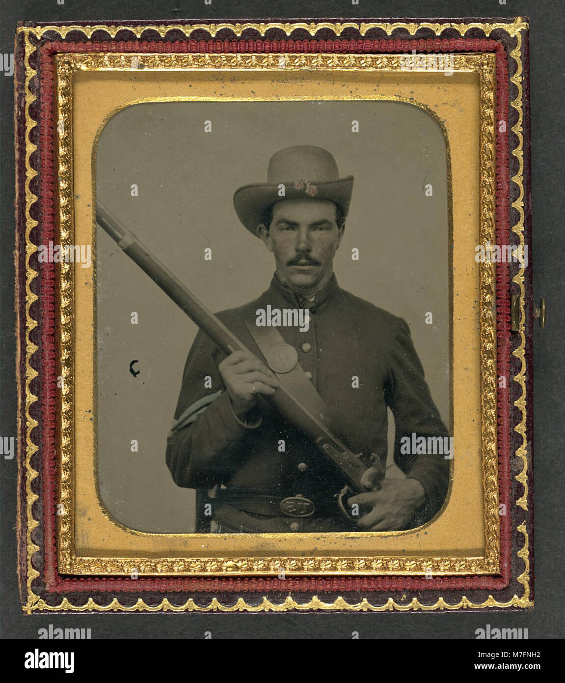 This image depicts an unidentified soldier wearing a Union corporal's ...