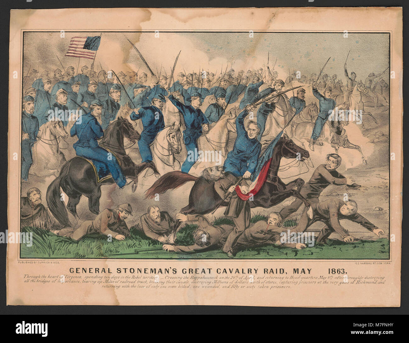 This historical image depicts General Stoneman’s Great Cavalry Raid in ...
