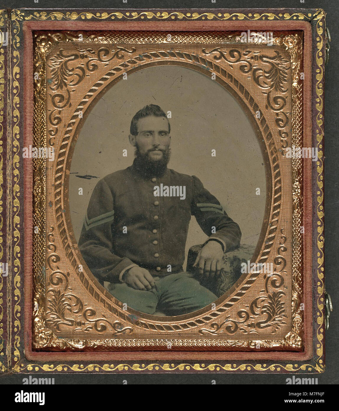 A photograph of an unidentified Union infantry soldier in a corporal's ...