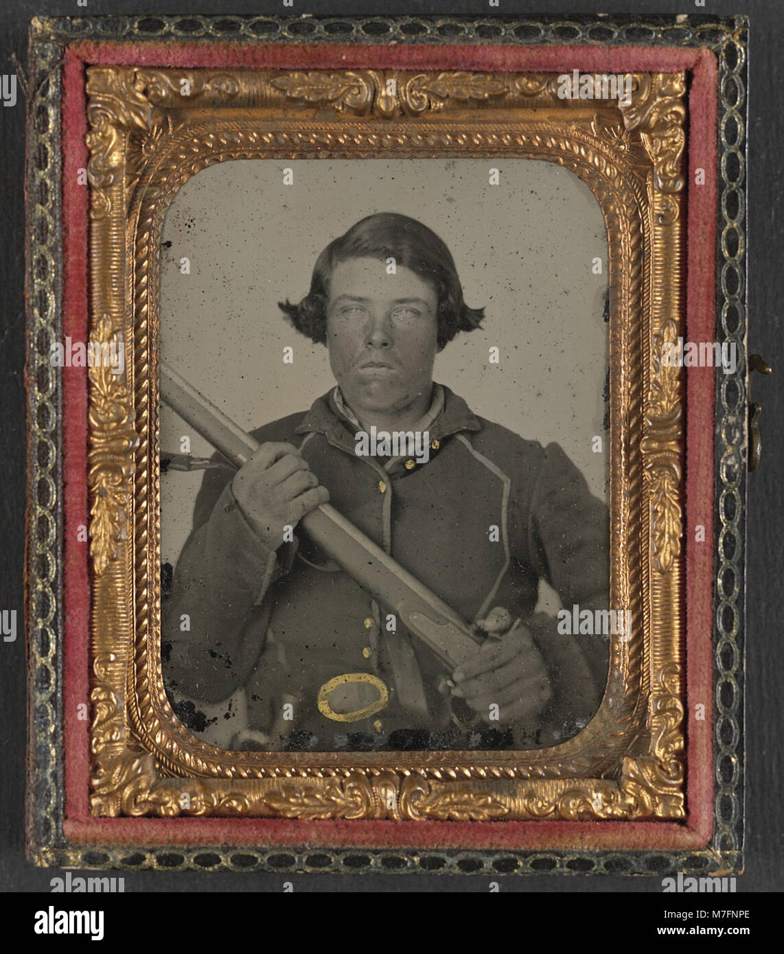 A photograph of an unidentified Union soldier from the American Civil ...