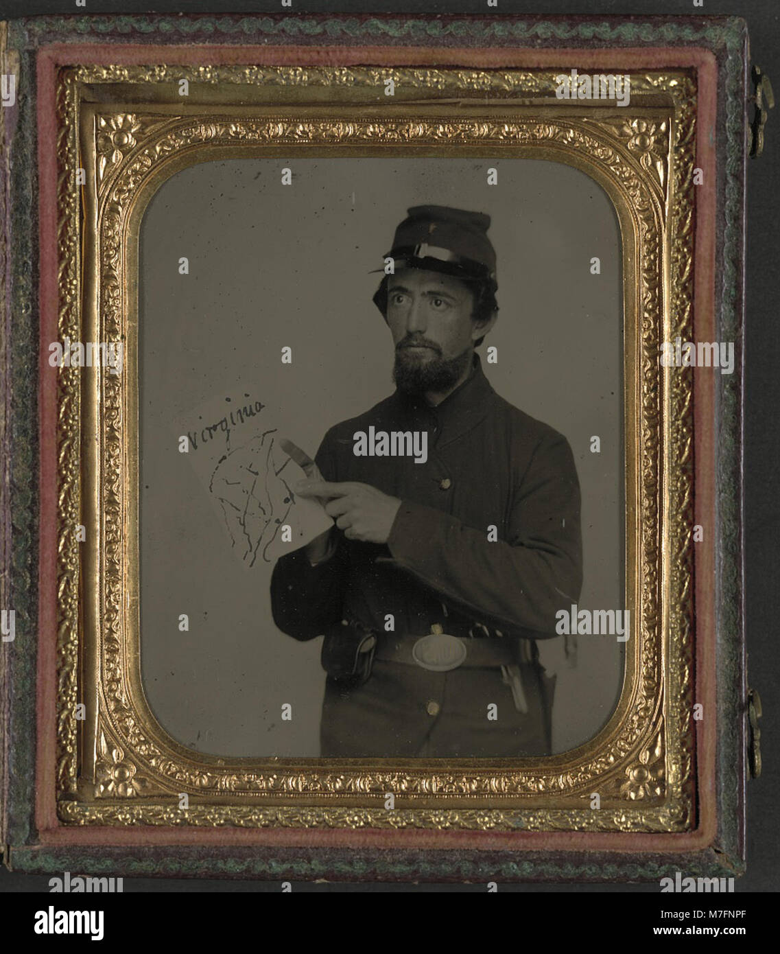 A photograph of an unidentified Union soldier during the Civil War ...