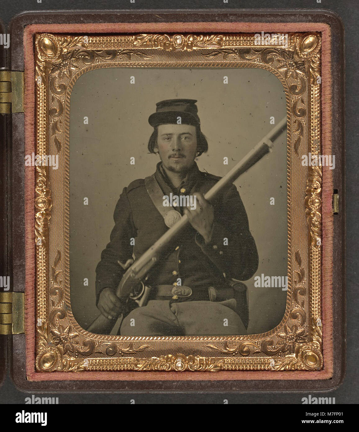 This image depicts an unidentified Union soldier during the American ...