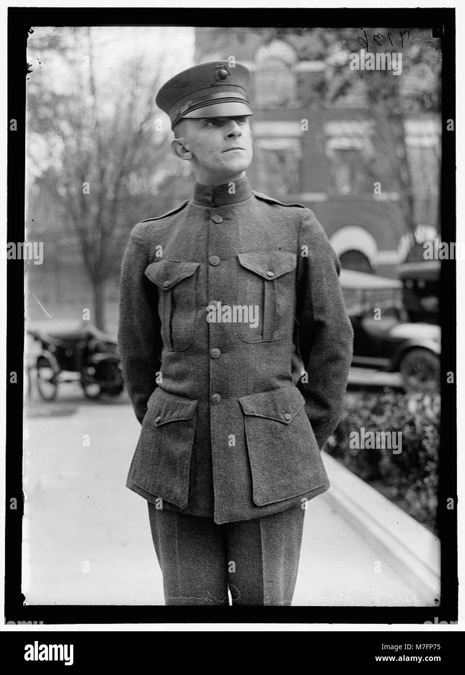 A photograph displaying the uniform of a private in the U.S. Marine ...